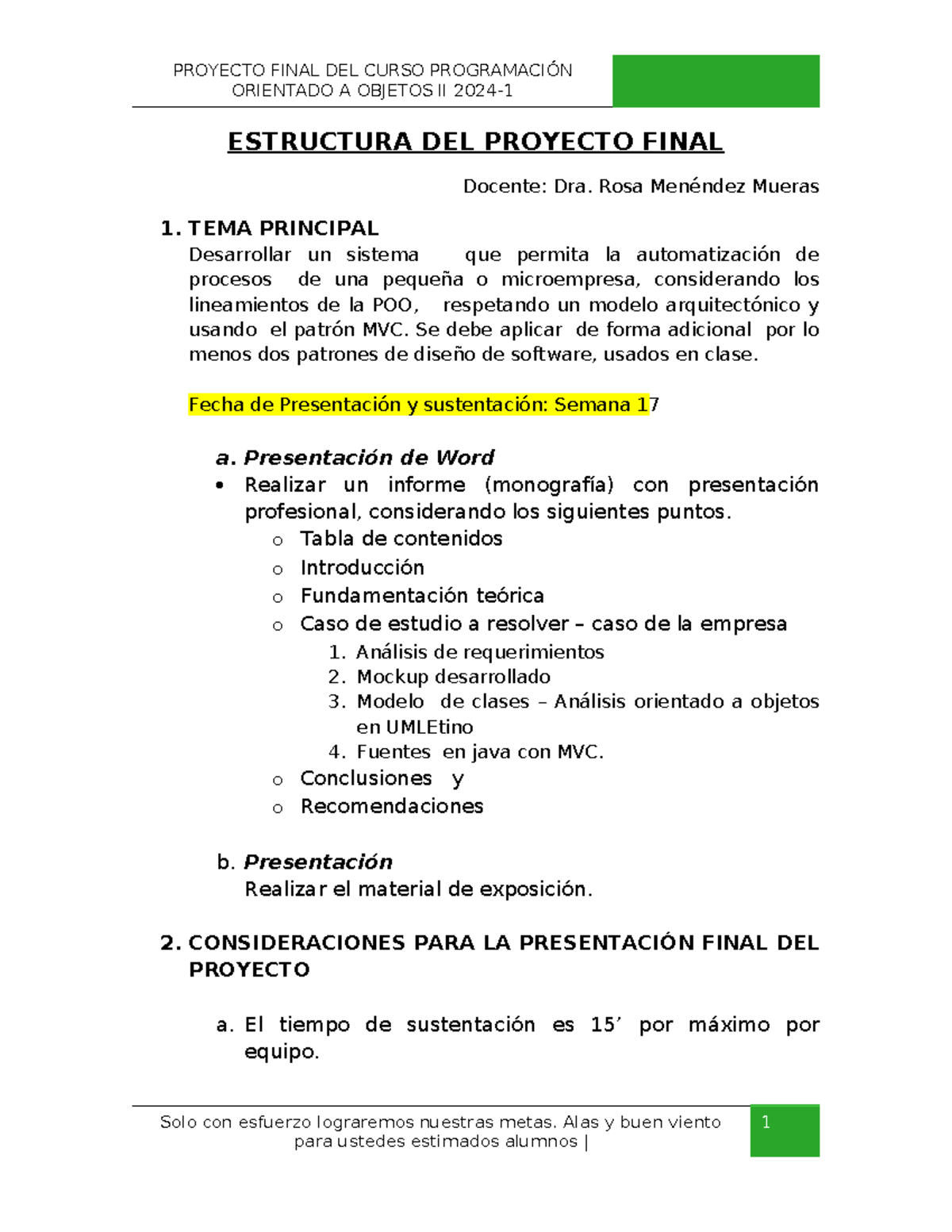 Estructura DEL Proyecto Final POO-24-1 - PROYECTO FINAL DEL CURSO ...