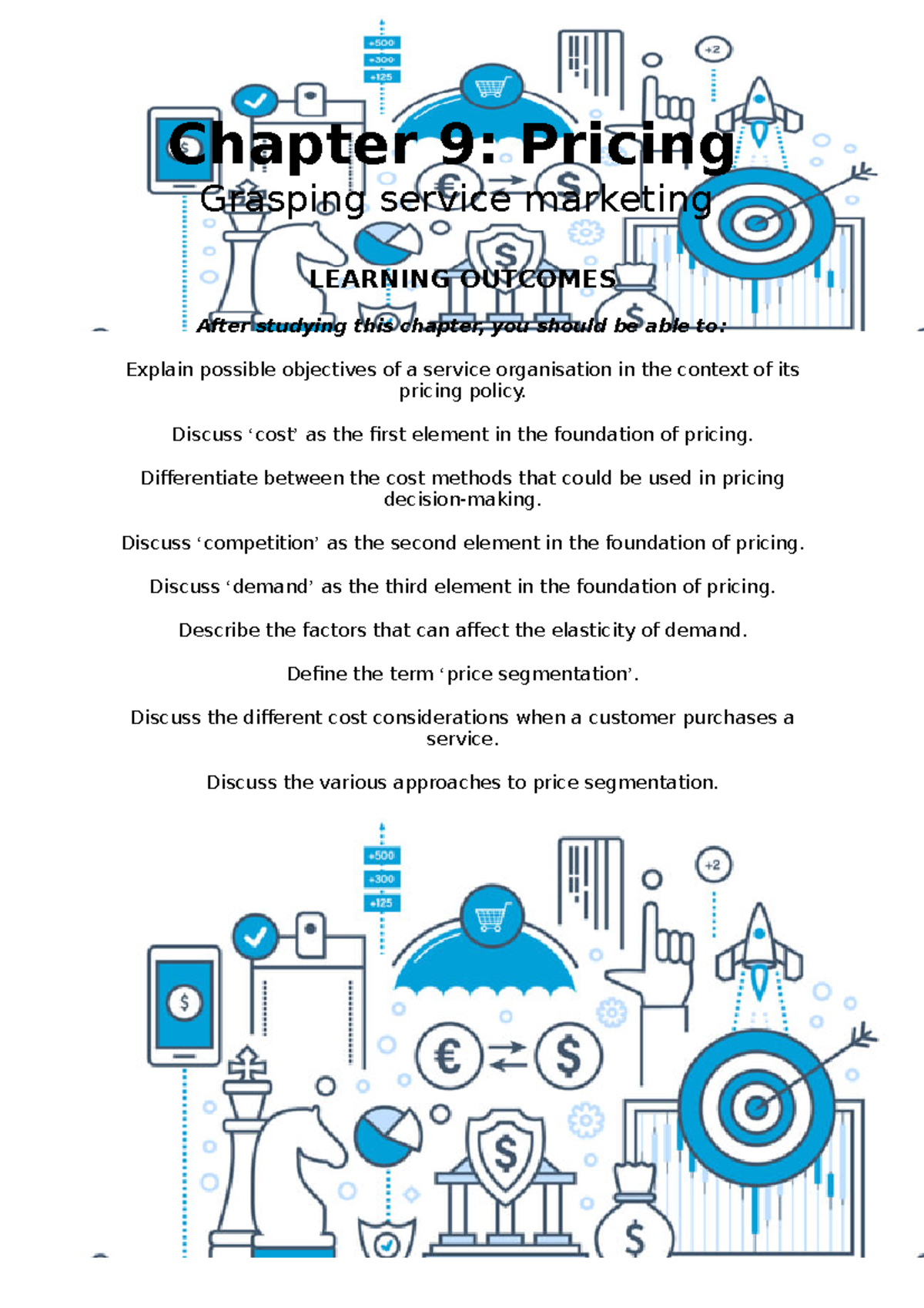 Chapter 9 - Chapter 9: Pricing Grasping service marketing LEARNING ...