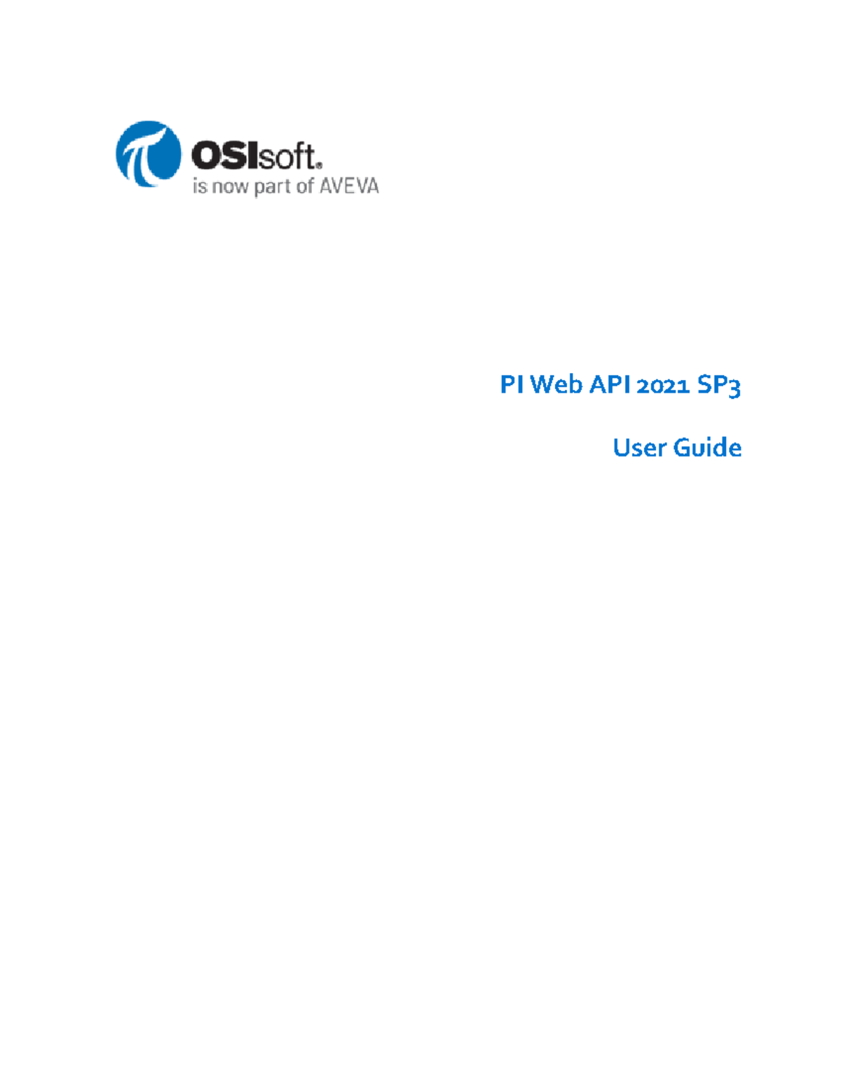 Pi Web Api 2021 Sp3 User Guide Pi Web Api 2021 Sp User Guide Osisoft