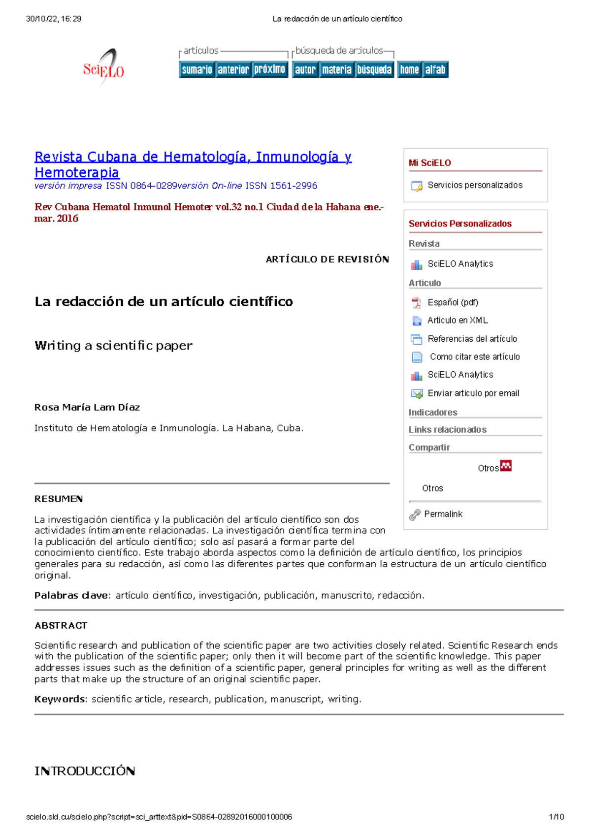 La Redacción De Un Artículo Científico Otros Otros Mi Scielo