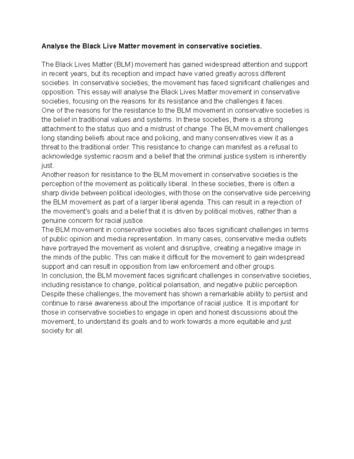Week 2 Lecture Notes Practising Sociology - Analyse the Black Live ...
