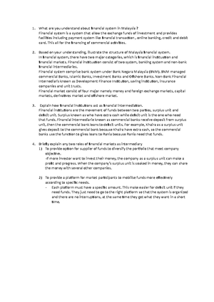 FIN358 Individual Assignment - FACULTY OF BUSSINESS AND MANAGEMENT ...