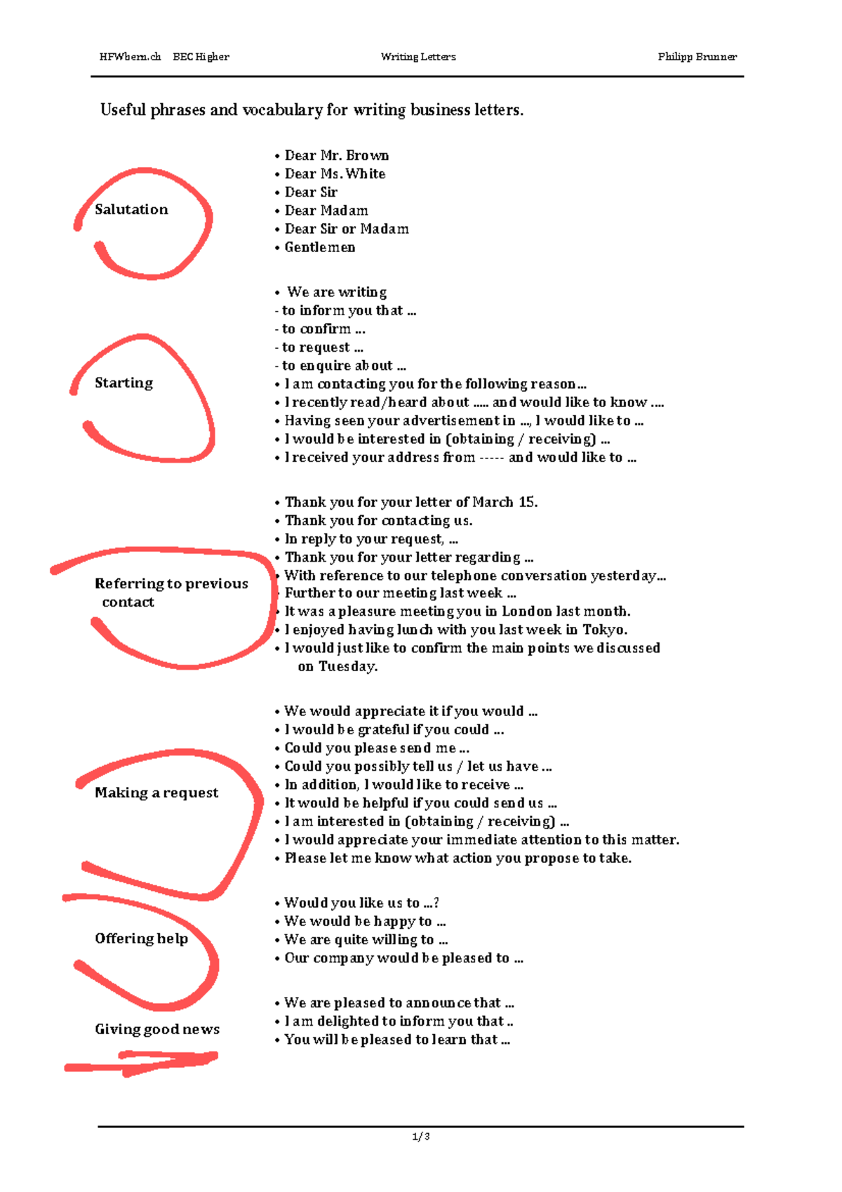 BEC Writing Useful Phrases Letters نسخة - HFWbern BEC Higher Writing ...