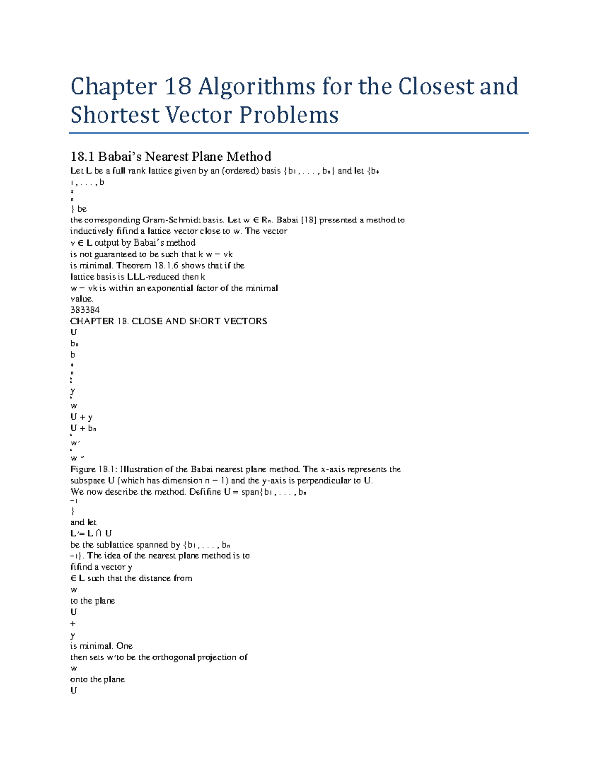 Chapter 18 Algorithms For The Closest Chapter 18 Algorithms For The Closest And Shortest
