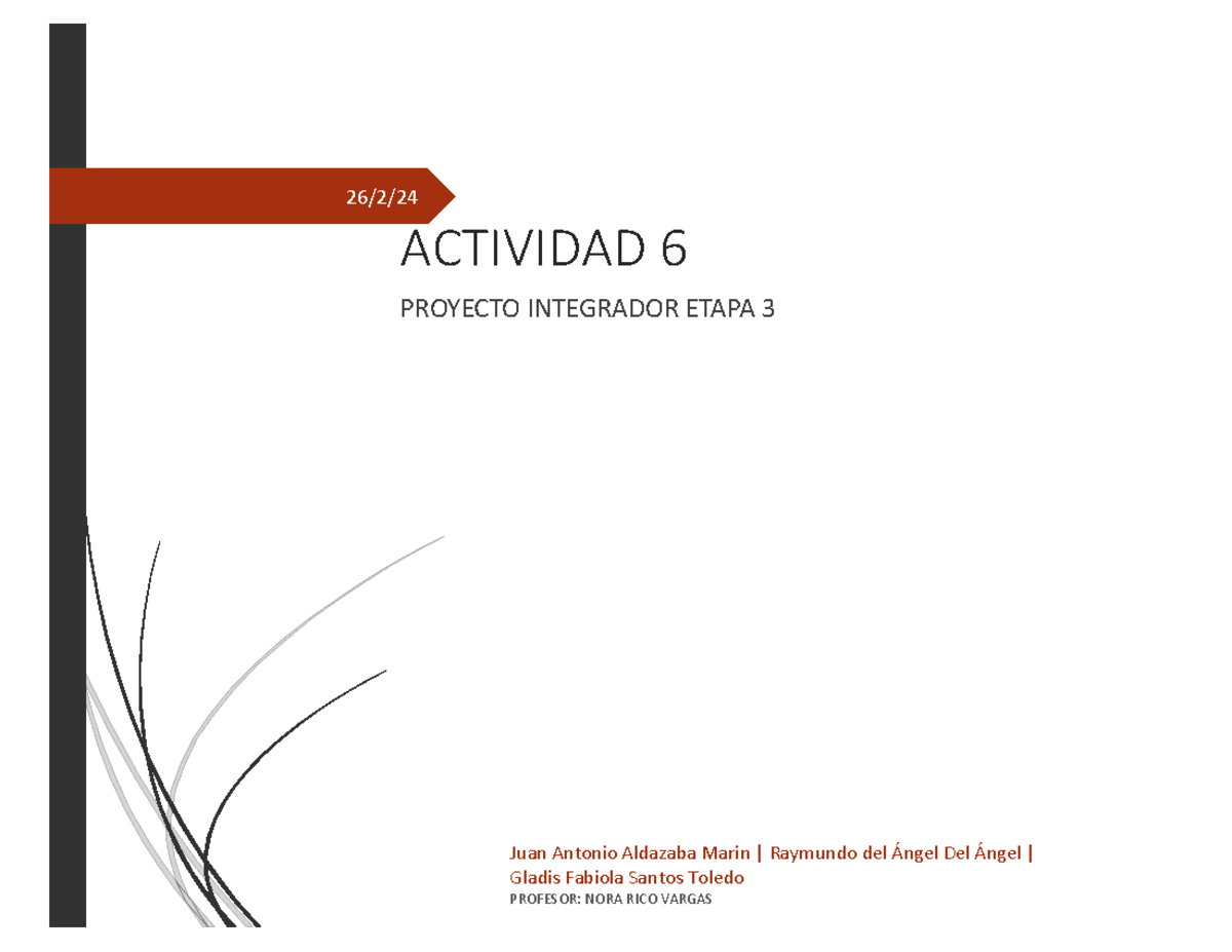 Actividad 6. Proyecto Integrador Etapa 3 - Dibujo y Diseño Asistido por ...