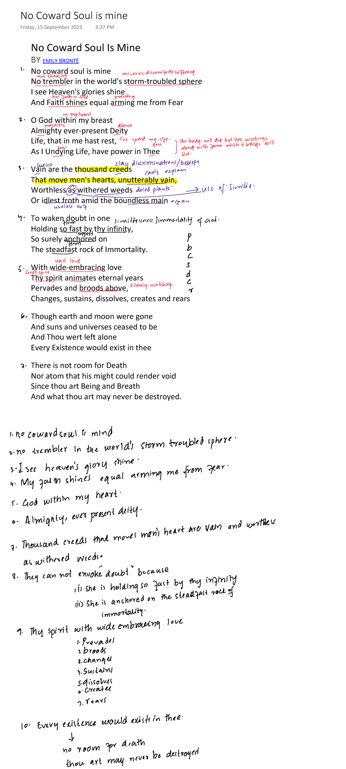 No Coward Soul is mine - Nothing - No Coward Soul Is Mine BY EMILY ...