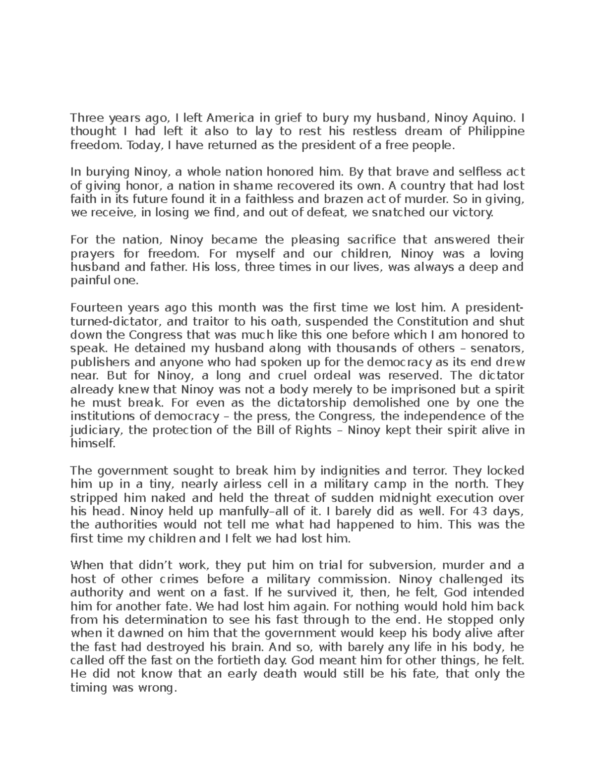 Summary of Cory - Three years ago, I left America in grief to bury my ...