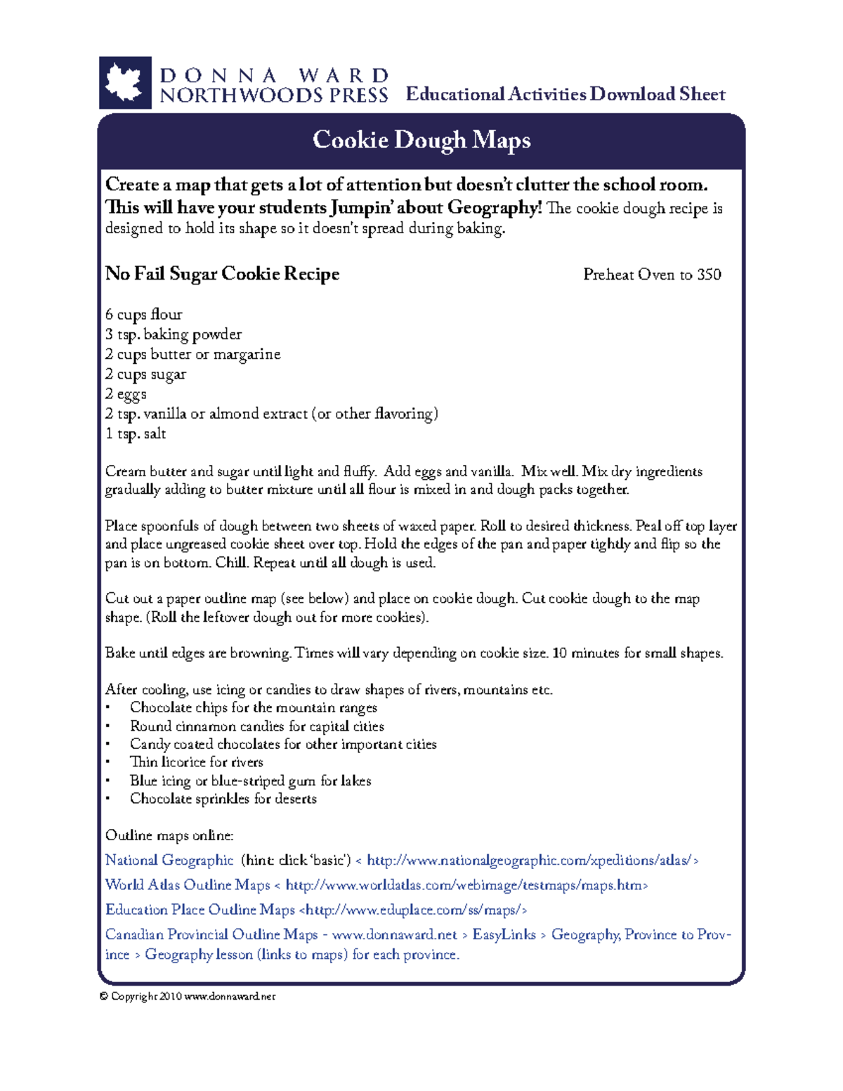 Cookie Dough Map CA - Map example lab - © Copyright 2010 donnaward ...
