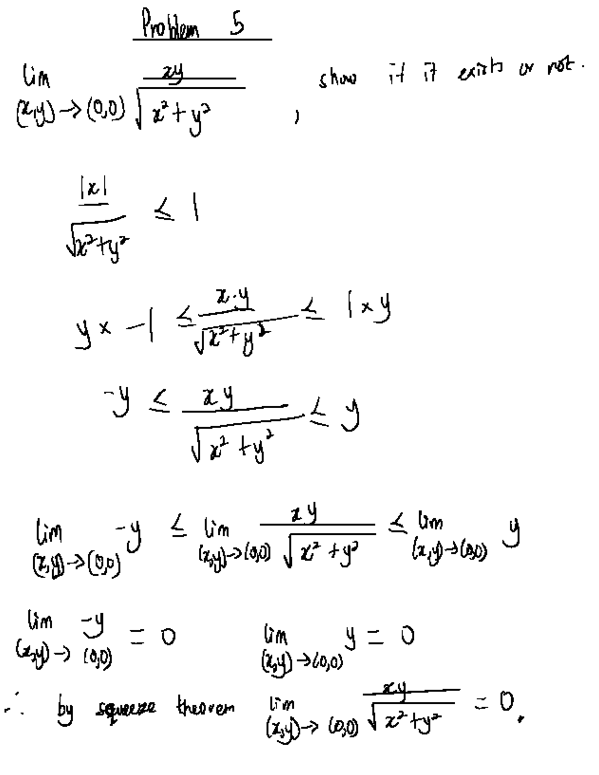 Differential equations - Math 146 - Problem 3 Lim show if it exists or ...