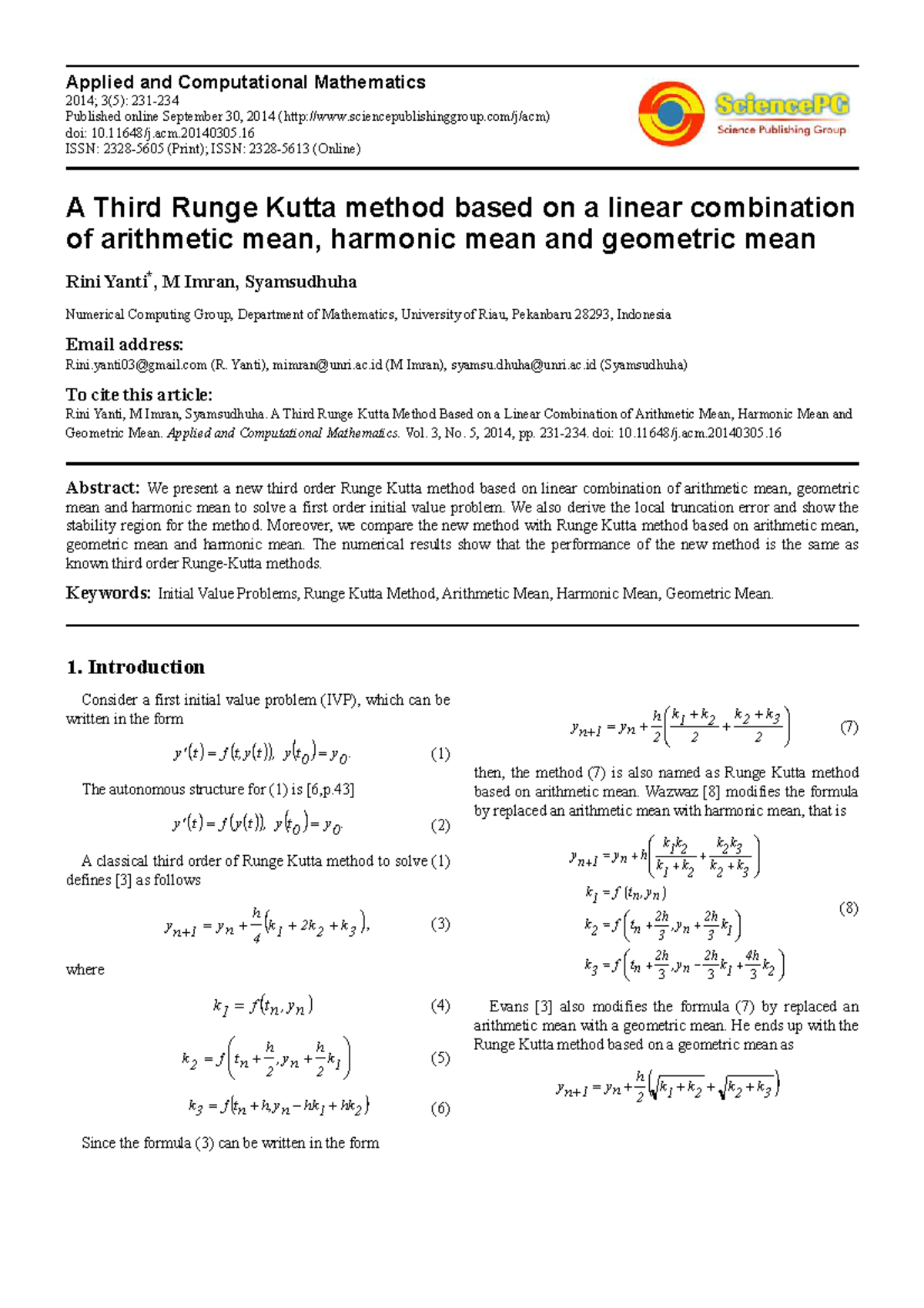 Gabungan HM,GM,AM - The combination of Harmonic, Geometric and ...
