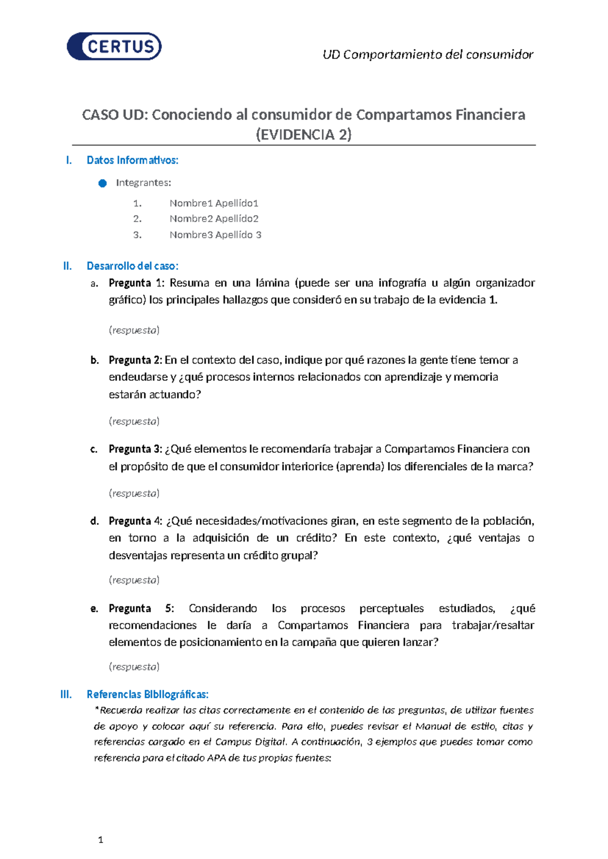 F Informe Resolución de casos E2 - UD Comportamiento del consumidor ...