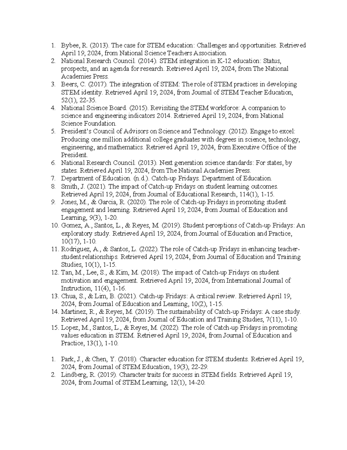 APA - citation - Bybee, R. (2013). The case for STEM education ...