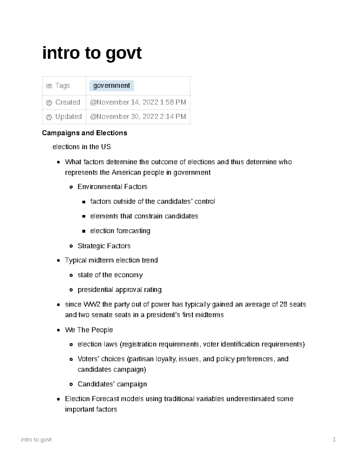 Intro to govt - Professor Stokes-Brown - intro to govt Tags government ...