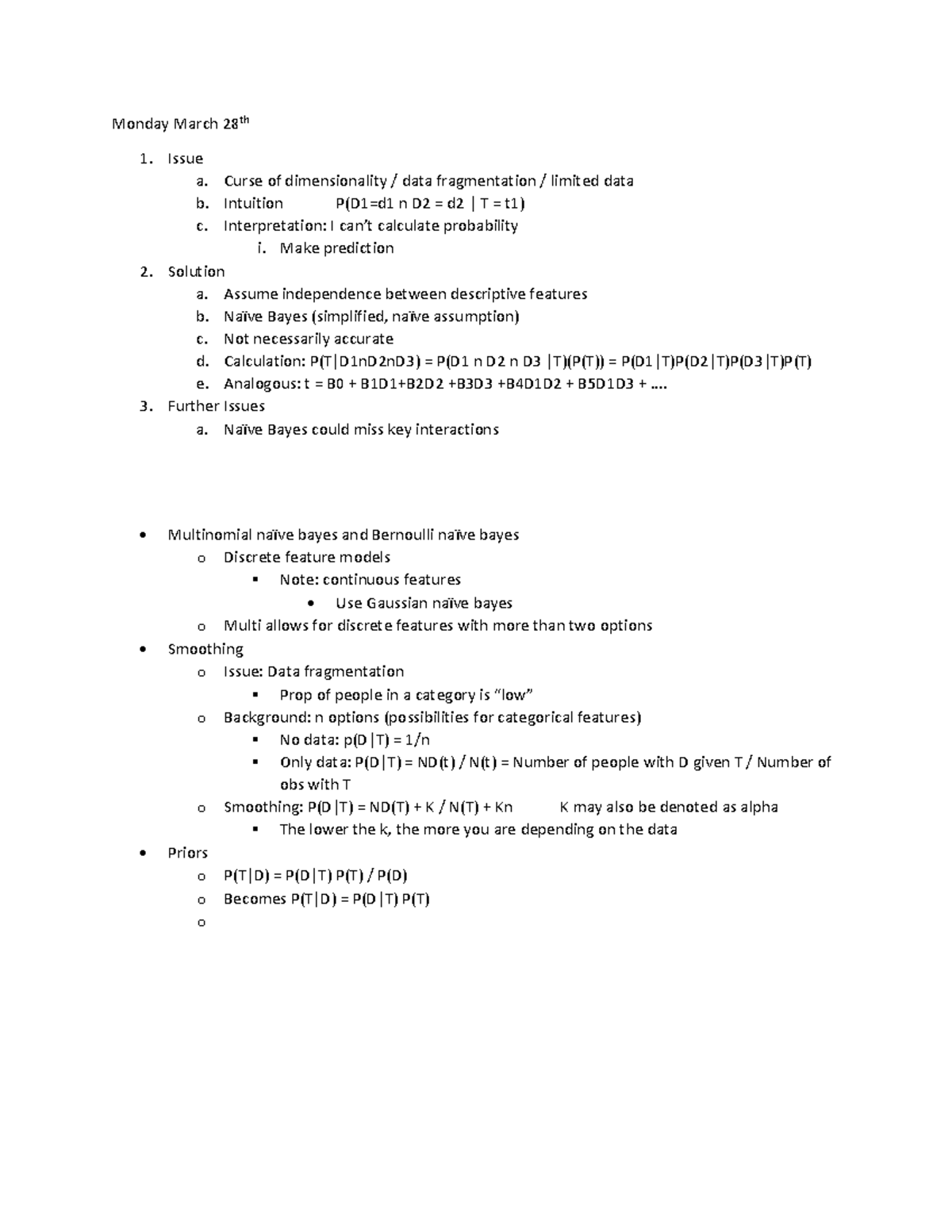 ECON 475 WEEK 8 Notes - Bryan Engelhardt - Monday March 28th Issue a ...