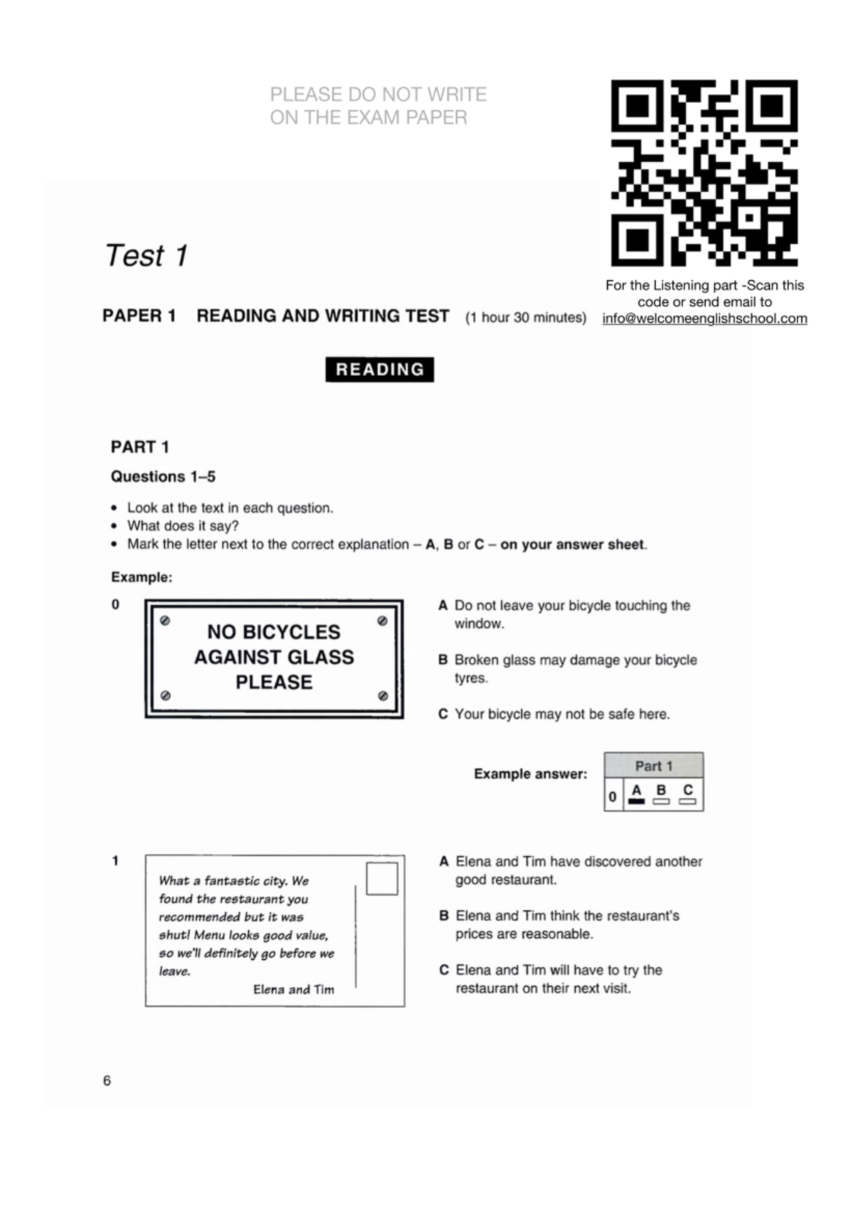 Pet 31 Examen Practica B1 Inglés Studocu