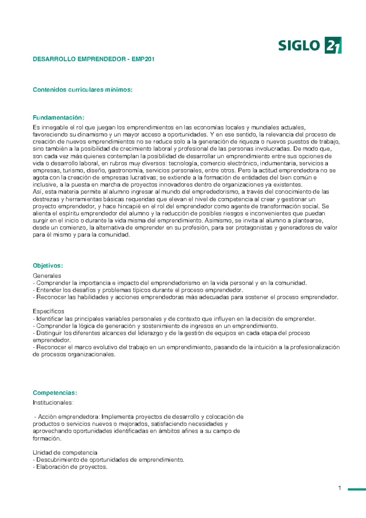 EMP201 Desarrollo Emprendedor - DESARROLLO EMPRENDEDOR - EMP Contenidos ...