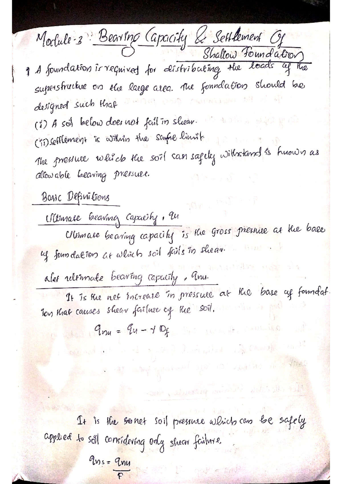 GE 2 M3 - Geotechnical engineering 2 notes for KTU 2015 scheme students ...
