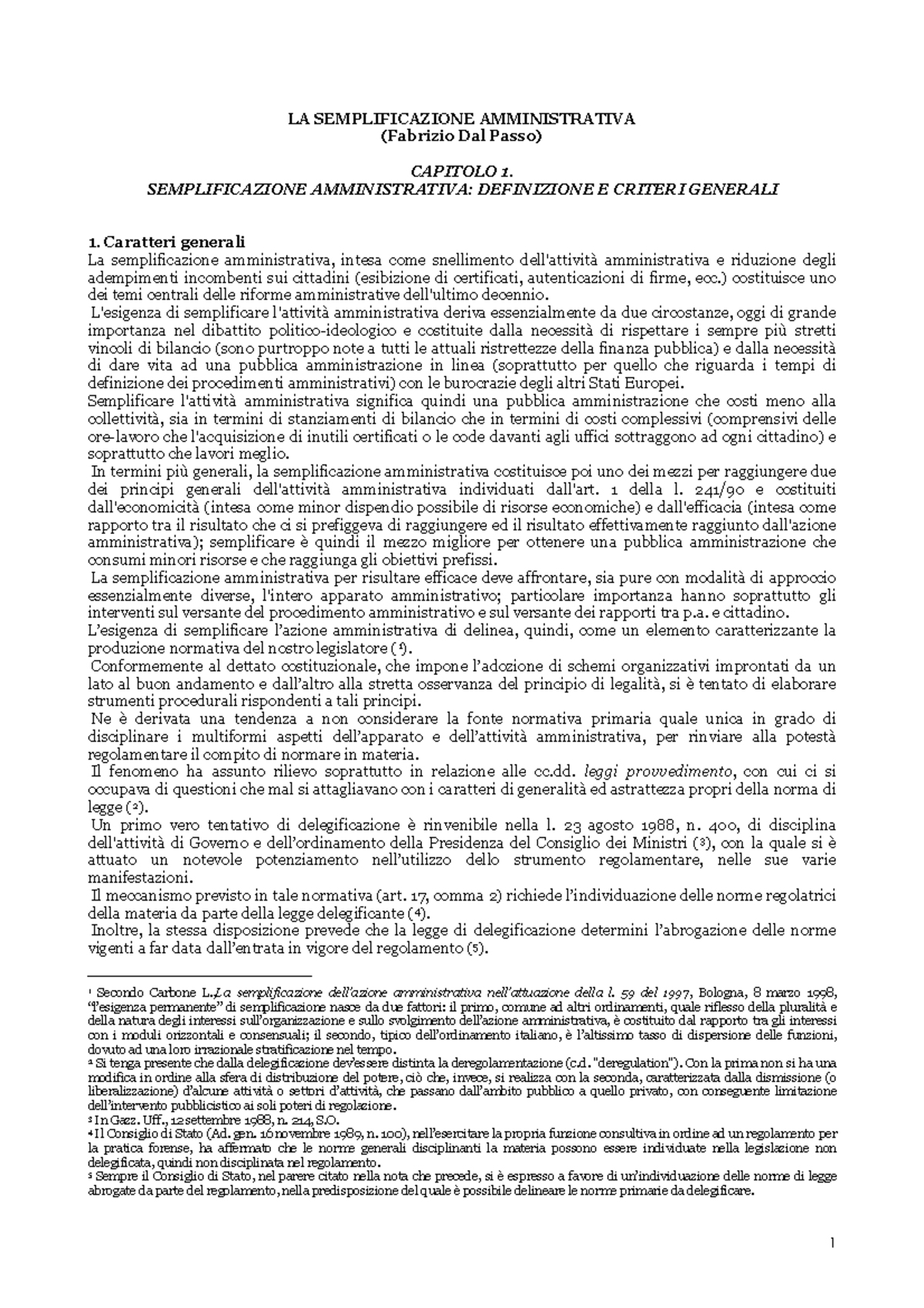 16. LA Semplificazione Amministrativa - F. Dal Passo - LA ...