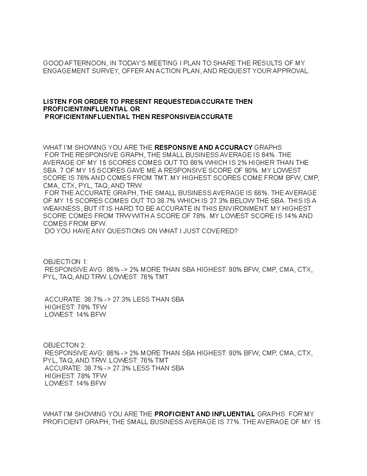 AT T Script - GOOD AFTERNOON, IN TODAY’S MEETING I PLAN TO SHARE THE ...