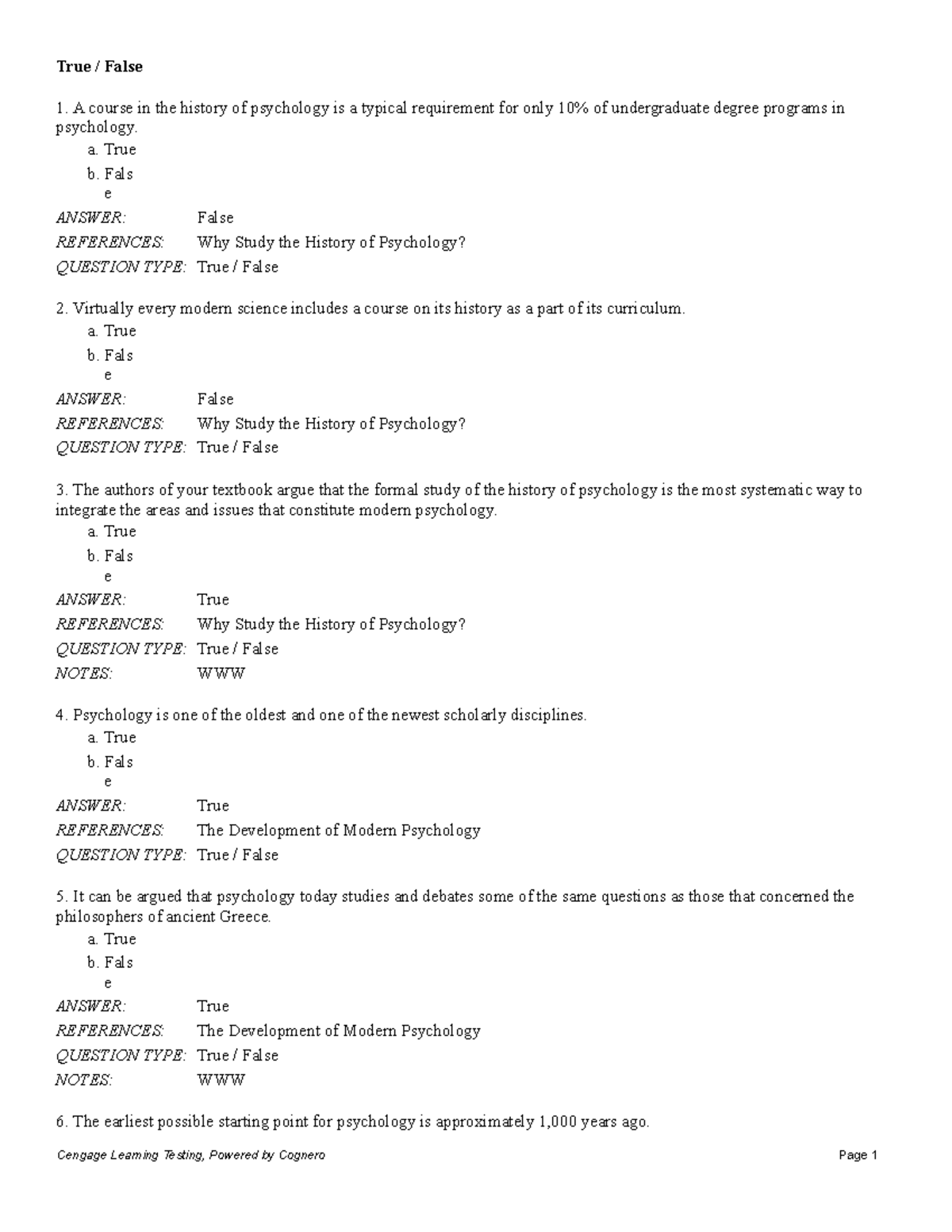 9781305630048 Test Bank Chapter 1 The Study of the History of ...
