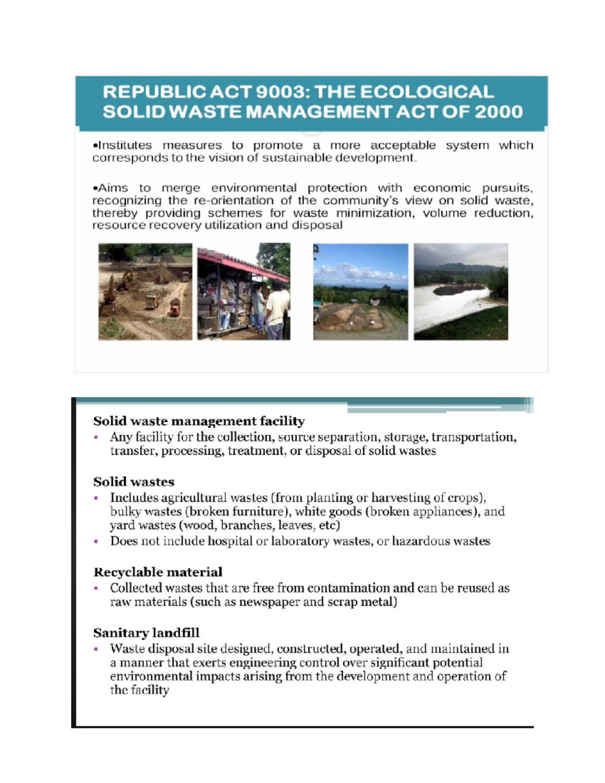 RA-9003 - .... - REPUBLIC ACT 9003: THE ECOLOGICAL SOLIDWASTE ...