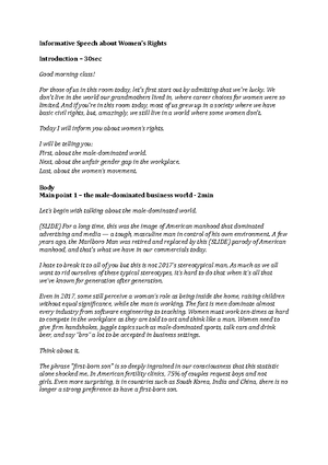Informative speech - Introduction : A. Attention getter – "Our anxiety ...