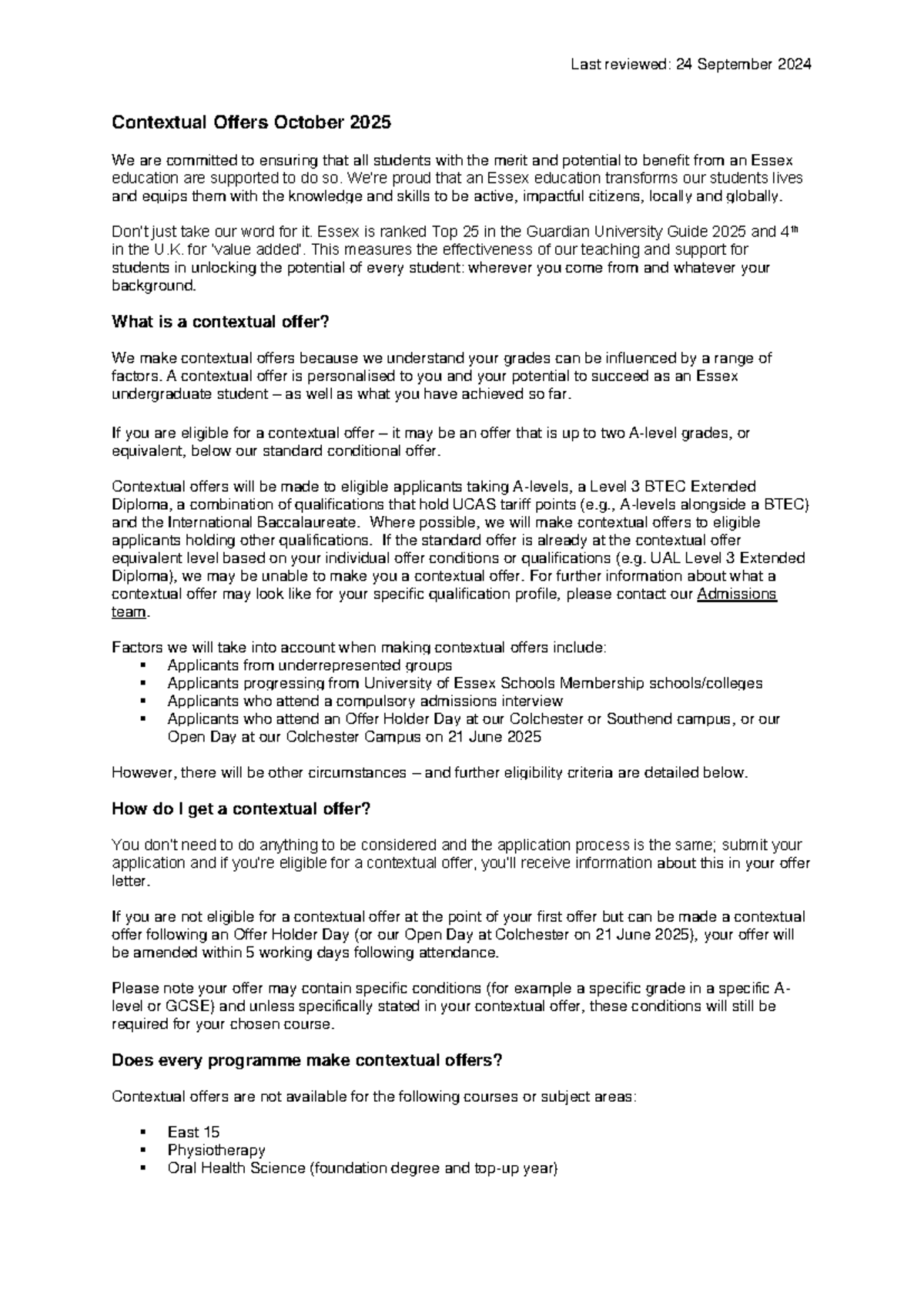 Contextual Offers policy - Contextual Offers October 202 5 We are ...