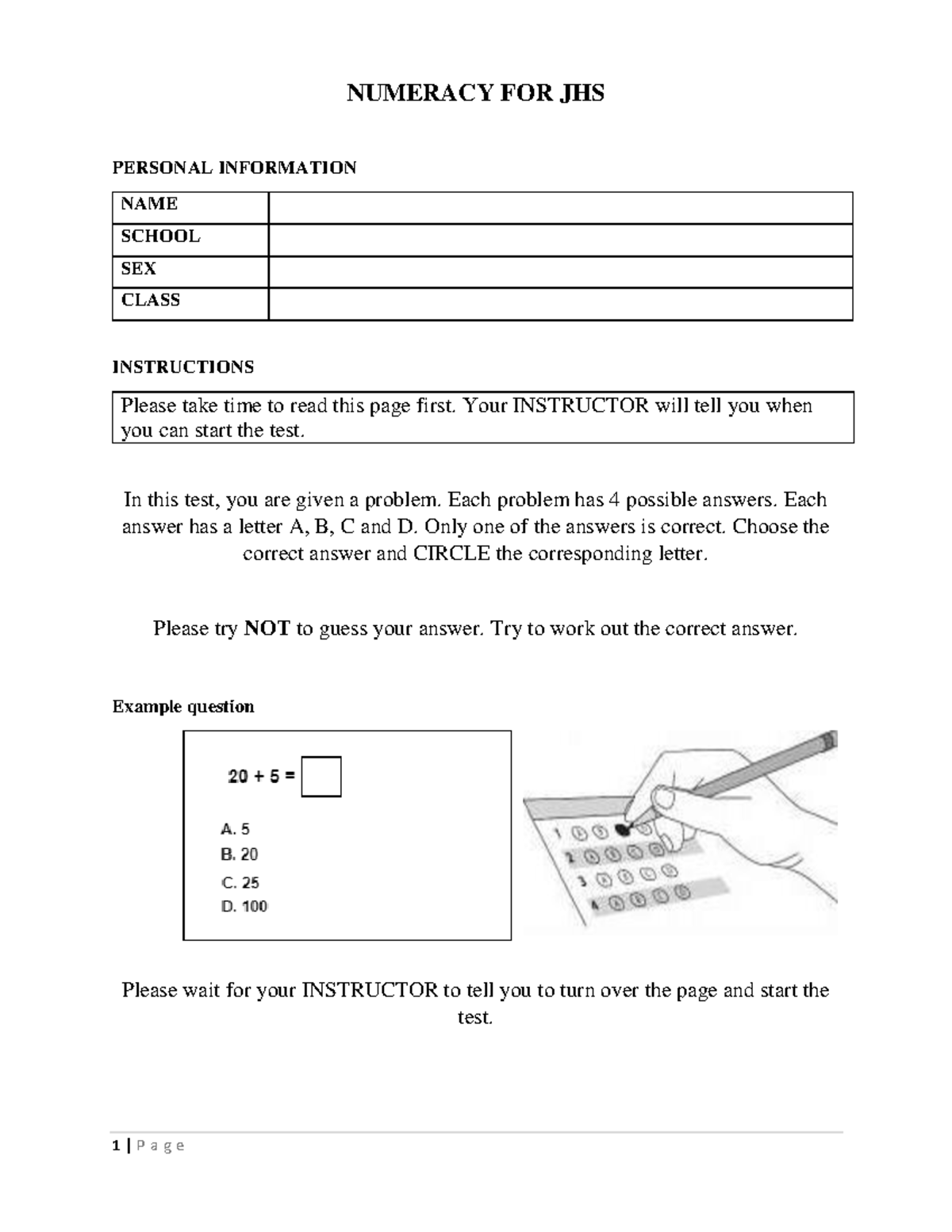JHS Numeracy - Talks about Mathematics - NUMERACY FOR JHS PERSONAL ...