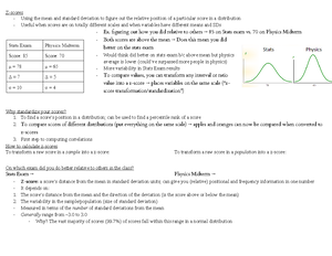 Chapter 9 Introduction to the t statistic - Chapter 9: Introduction to the t statistic Quick ...