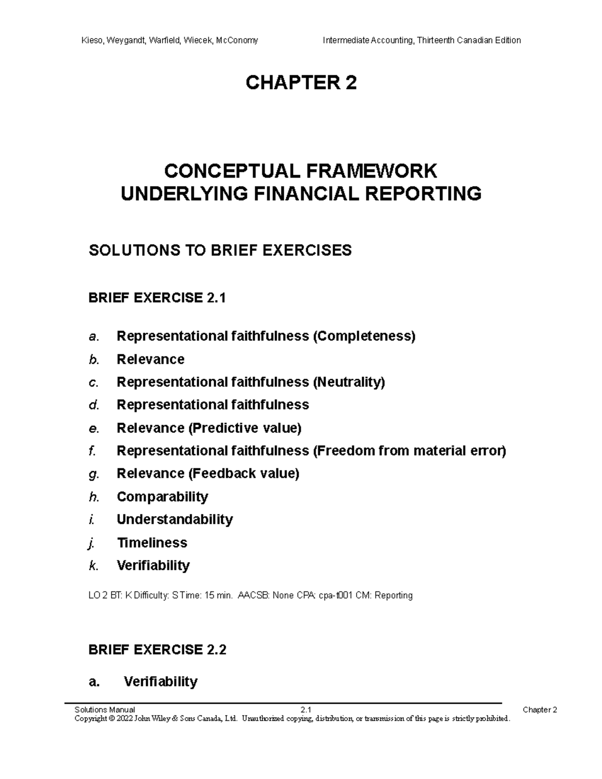 Sm02 - Suggested Problems Chapter 2 - CHAPTER 2 CONCEPTUAL FRAMEWORK ...