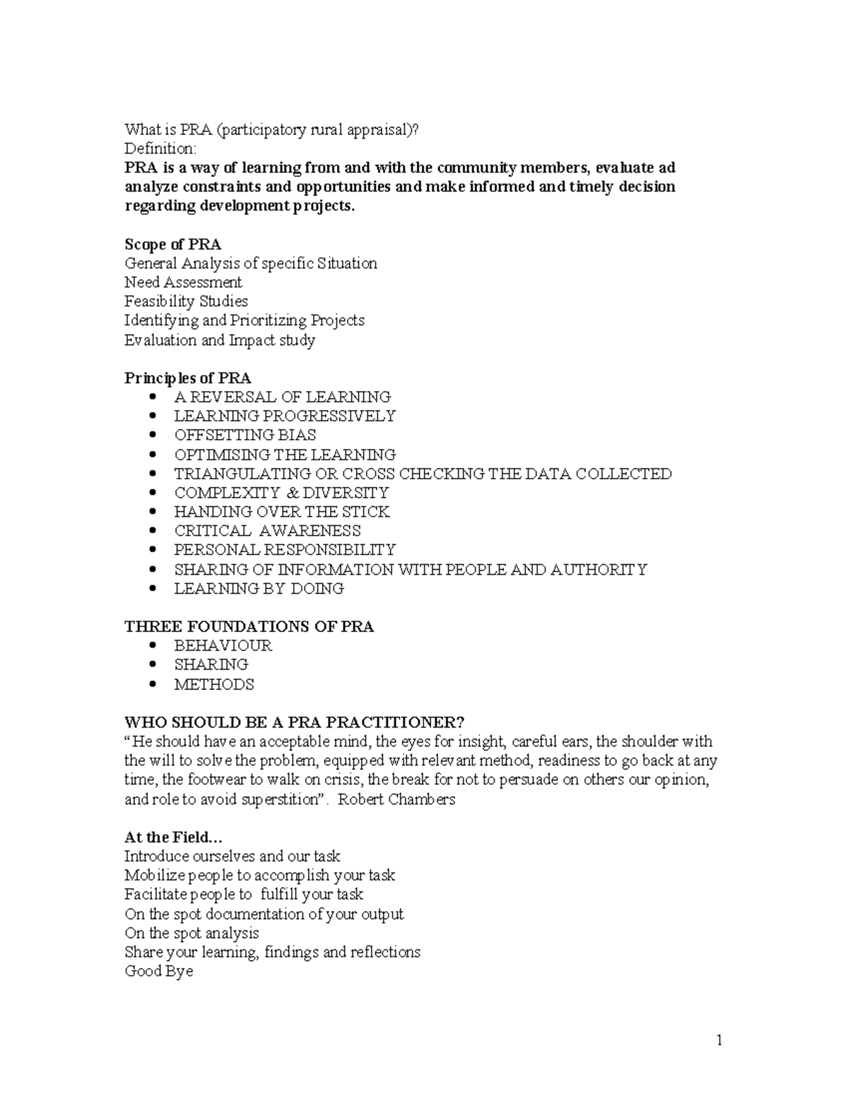 Participatory rural appraisal - What is PRA (participatory rural ...