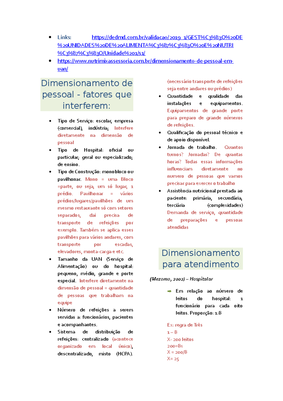 Resumo- dimensão de pessoal em UAN - Links: dedmd.com/validacao/2019_1 ...