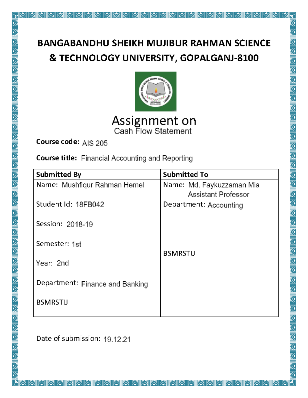 Cash flow statement - , a month, quarter, or year). The statement of ...