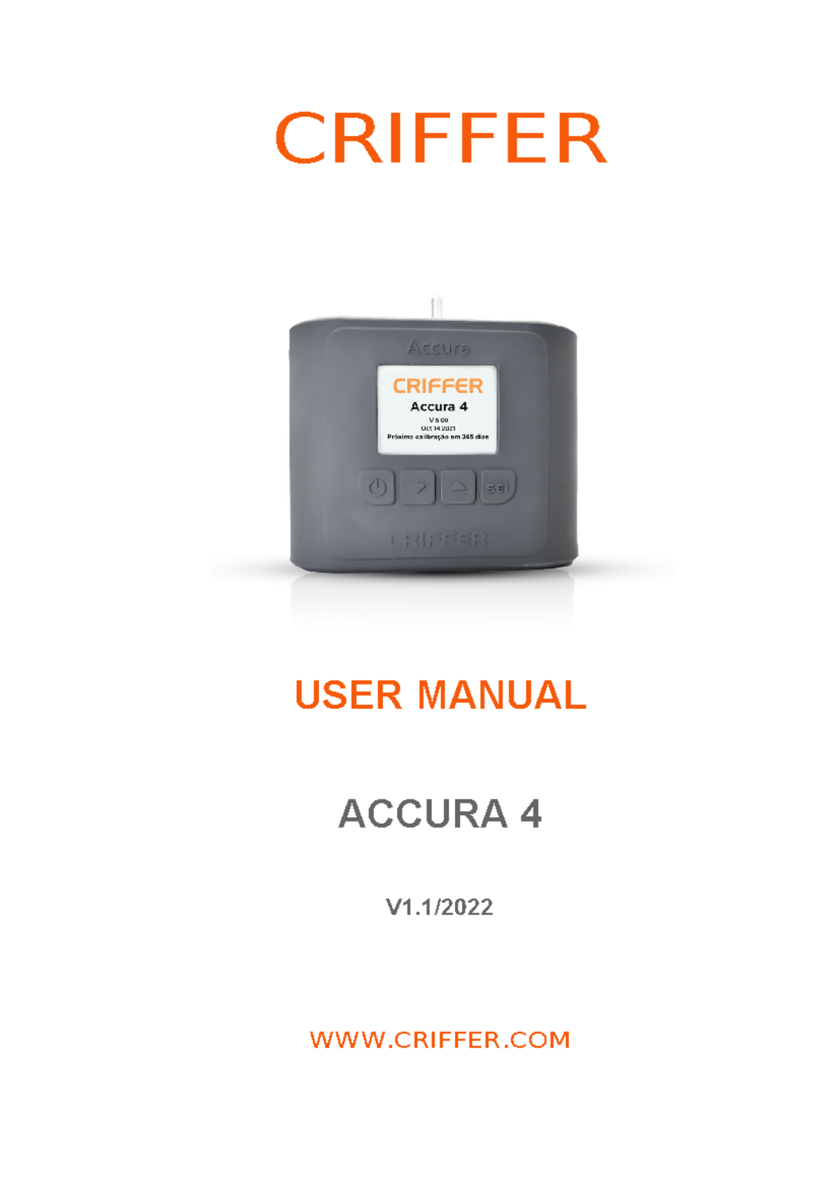 Accura 4 EN - Acurra 4 manual - 1 CRIFFER USER MANUAL ACCURA 4 V1/ WWW ...