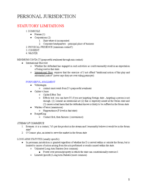 Erie Flowchart JD - Dobbins – Civ Pro – Fall 2019 1. Which interest ...