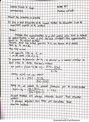 NA1 - Numerical Analysis - USTP - Studocu