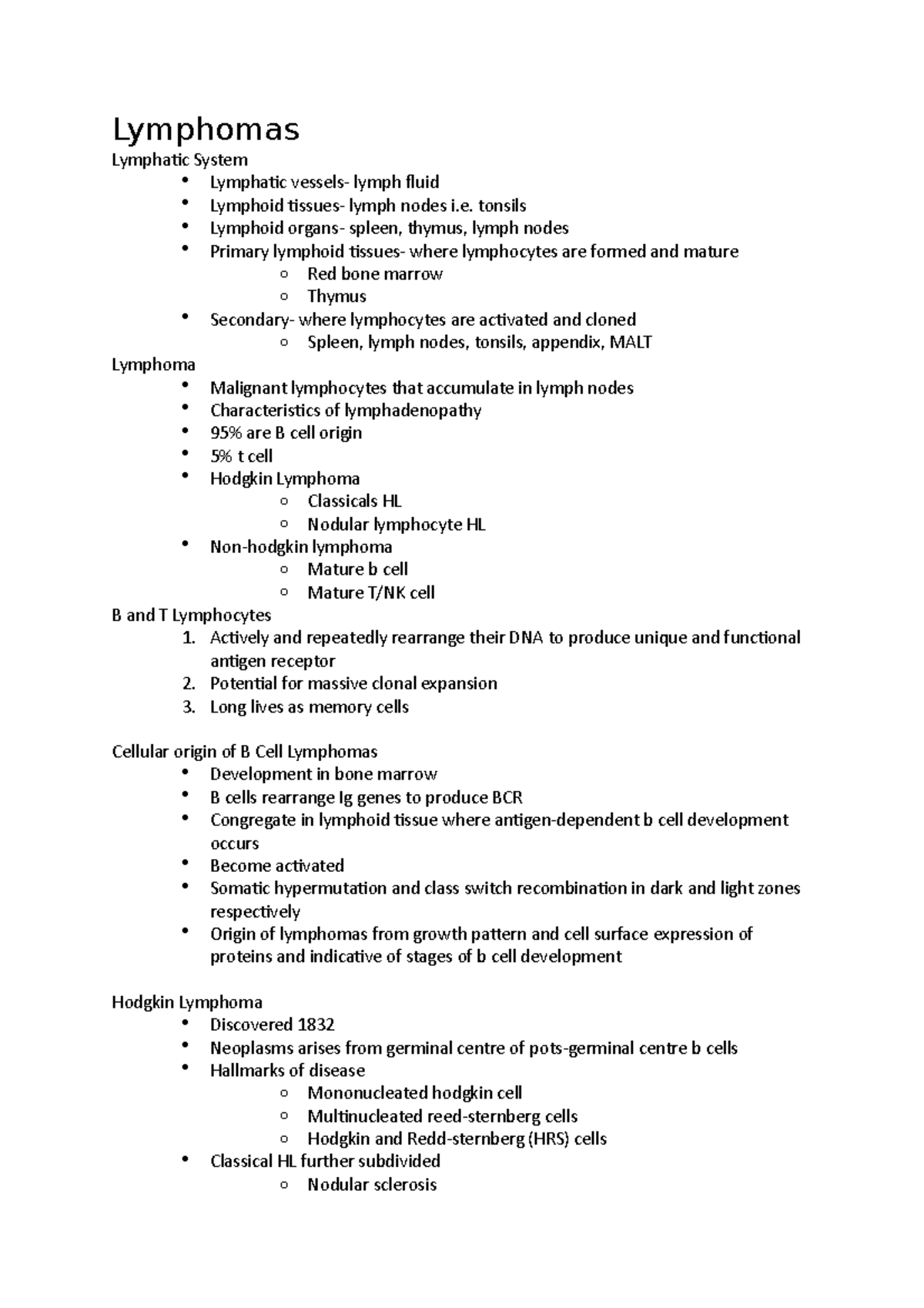 Lymphomas - Lymphomas Lymphatic System Lymphatic vessels- lymph fluid ...
