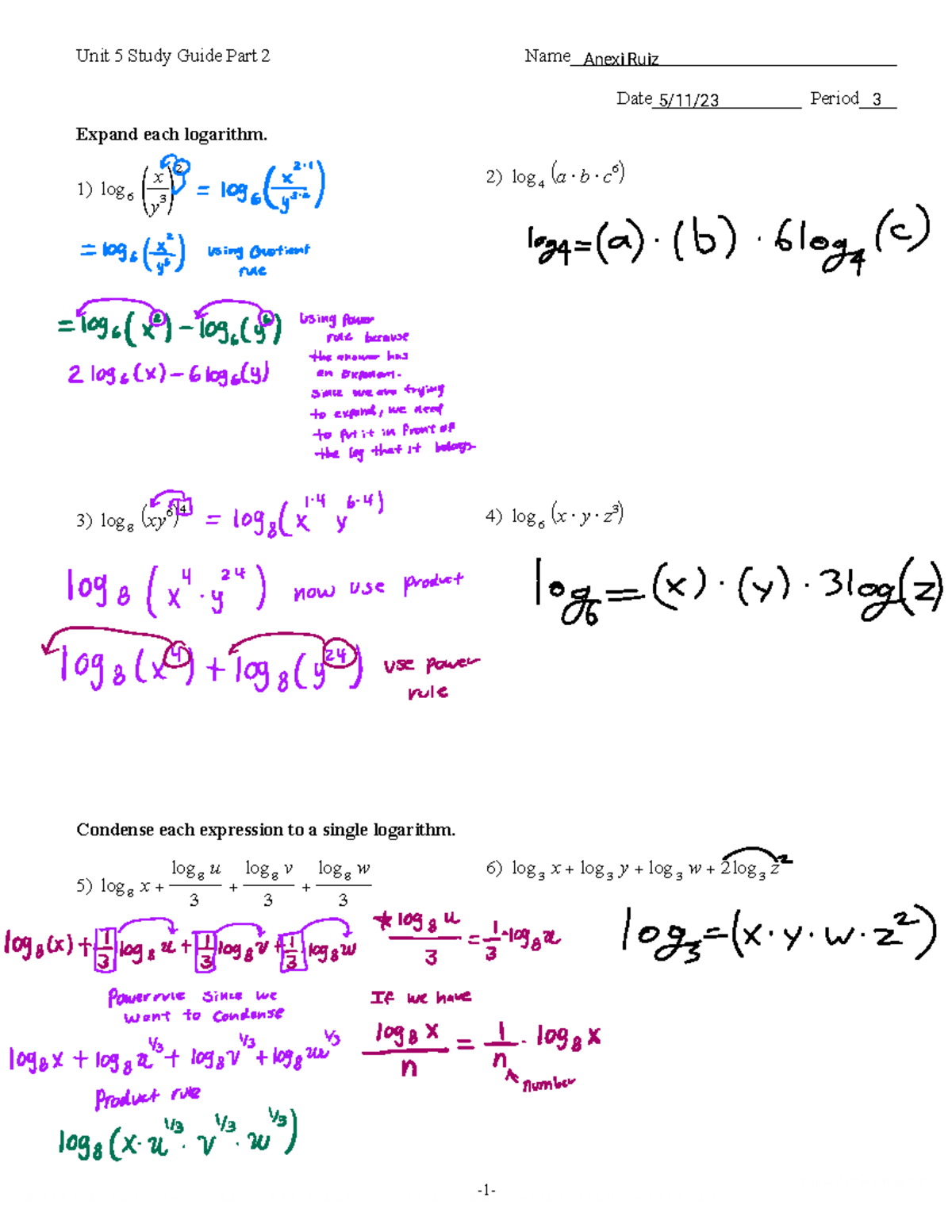 Kami Export - Unit 5 Study Guide part 2 - ©I e 2 [ 0 F 2 D 3 F uKRu_toa ...