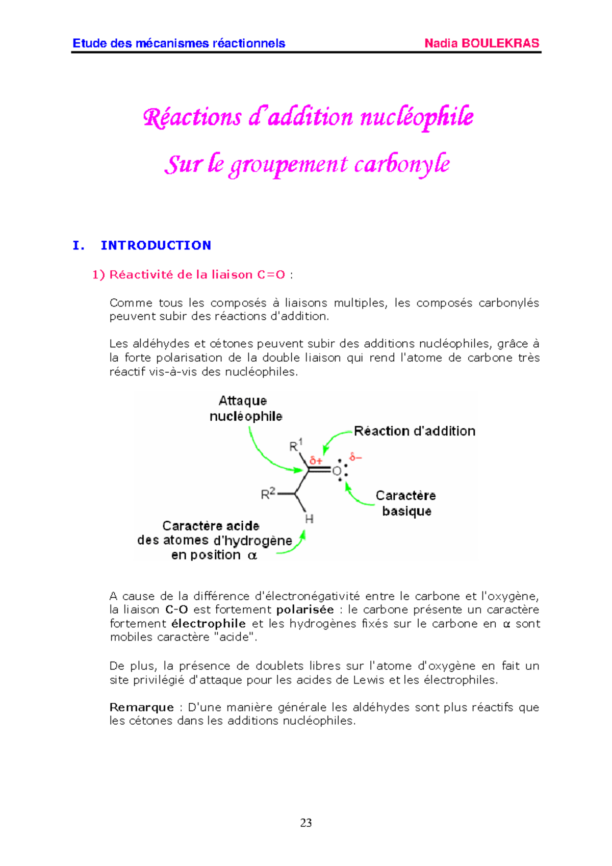 3 addition nucleophile 1 - Réactions d’addition nucléRéactions d ...