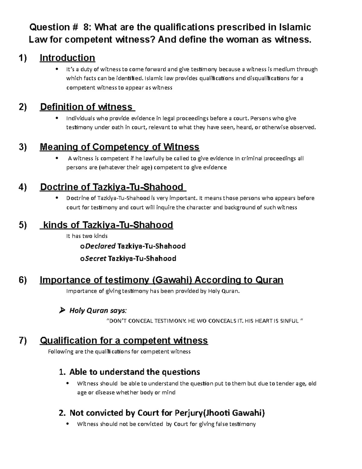 8.Competency of Witness - International Relations - Studocu