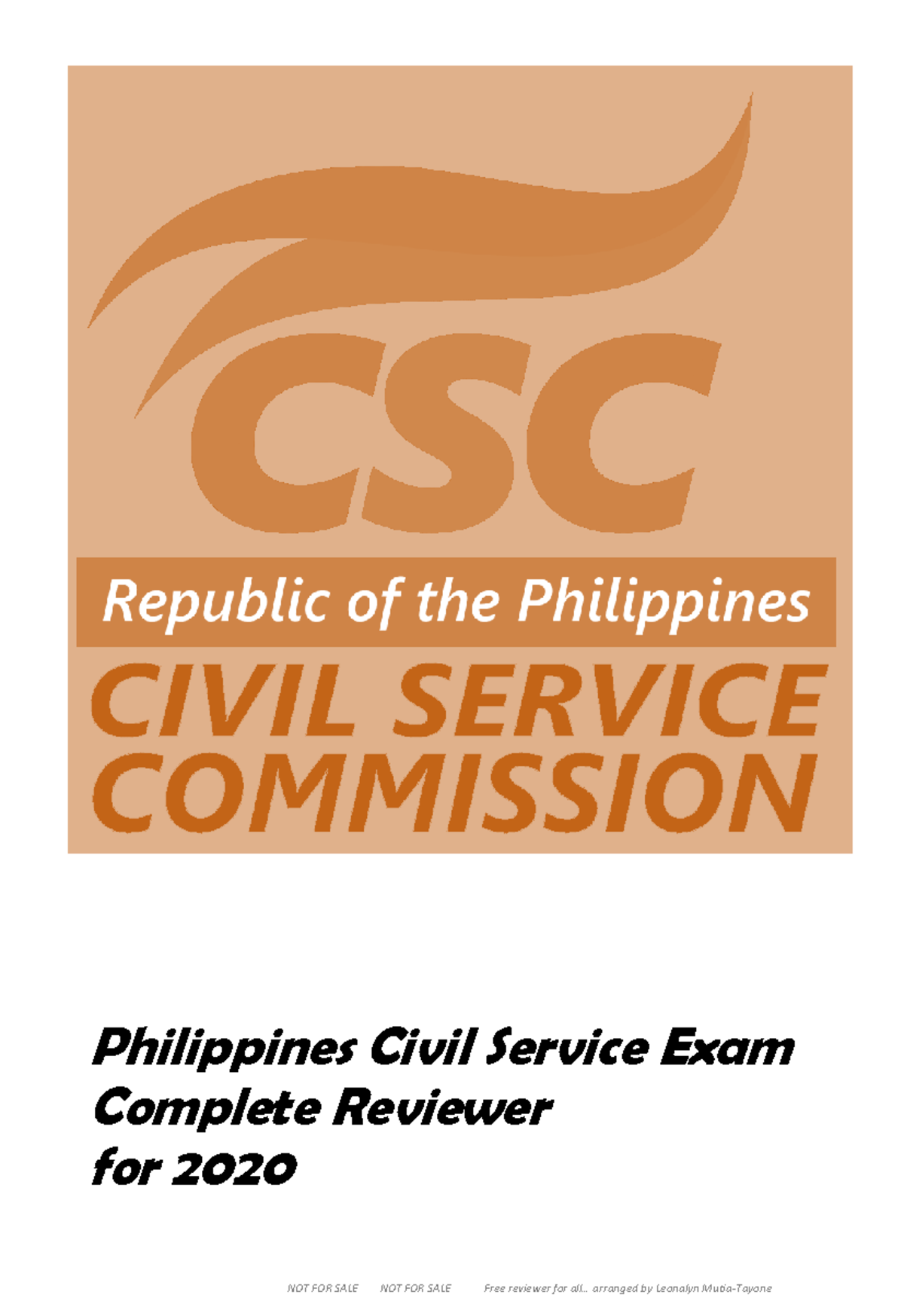CSE Complete Reviewer 2020 - Philippines Civil Service Exam Complete ...