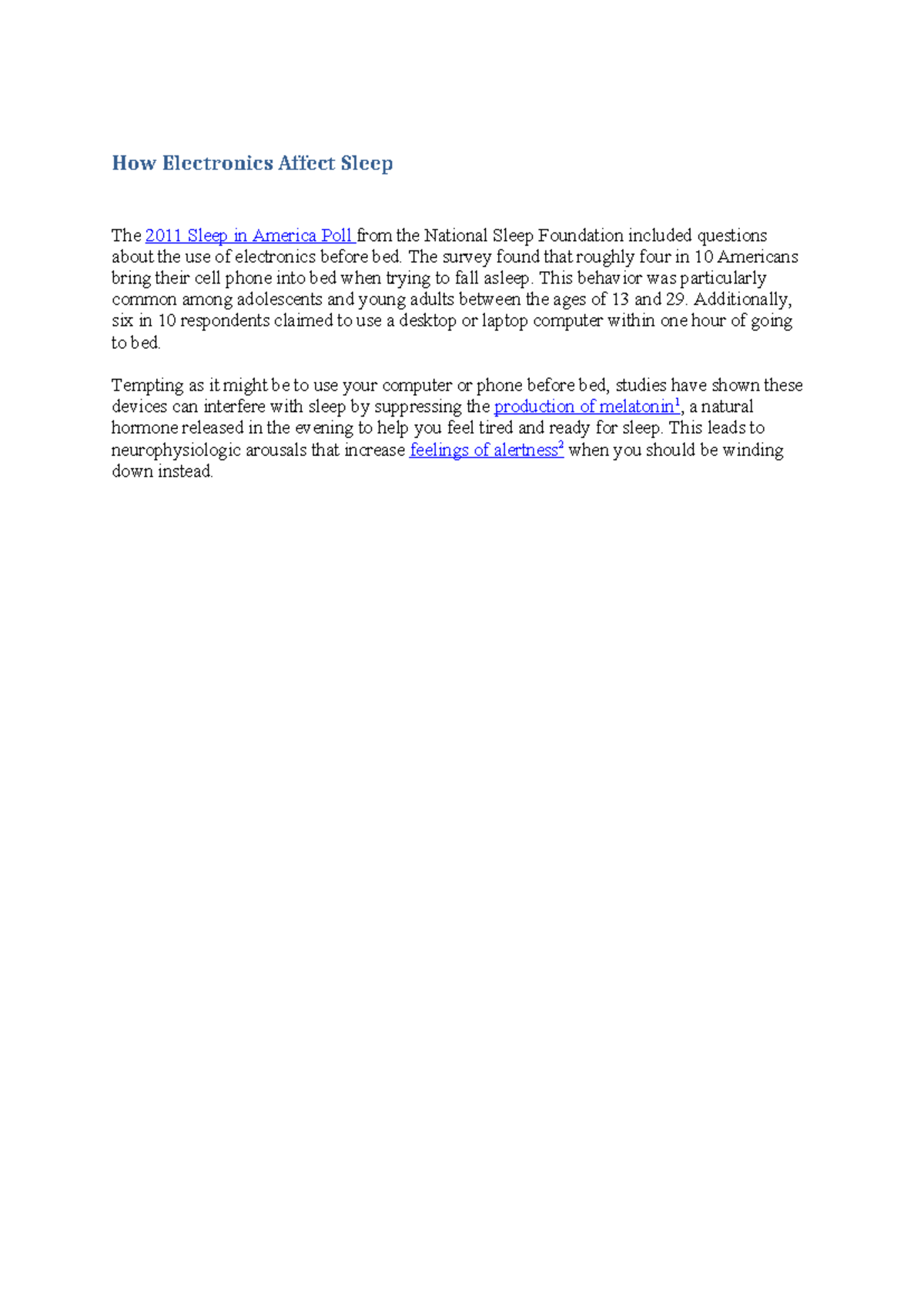 How Electronic devices affect your sleep - How Electronics Affect Sleep ...