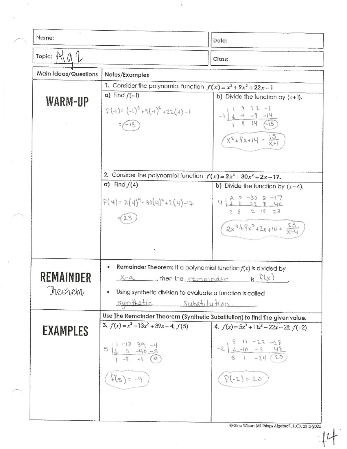 Unit 2 Packet Pages 14-17 Key - Studocu