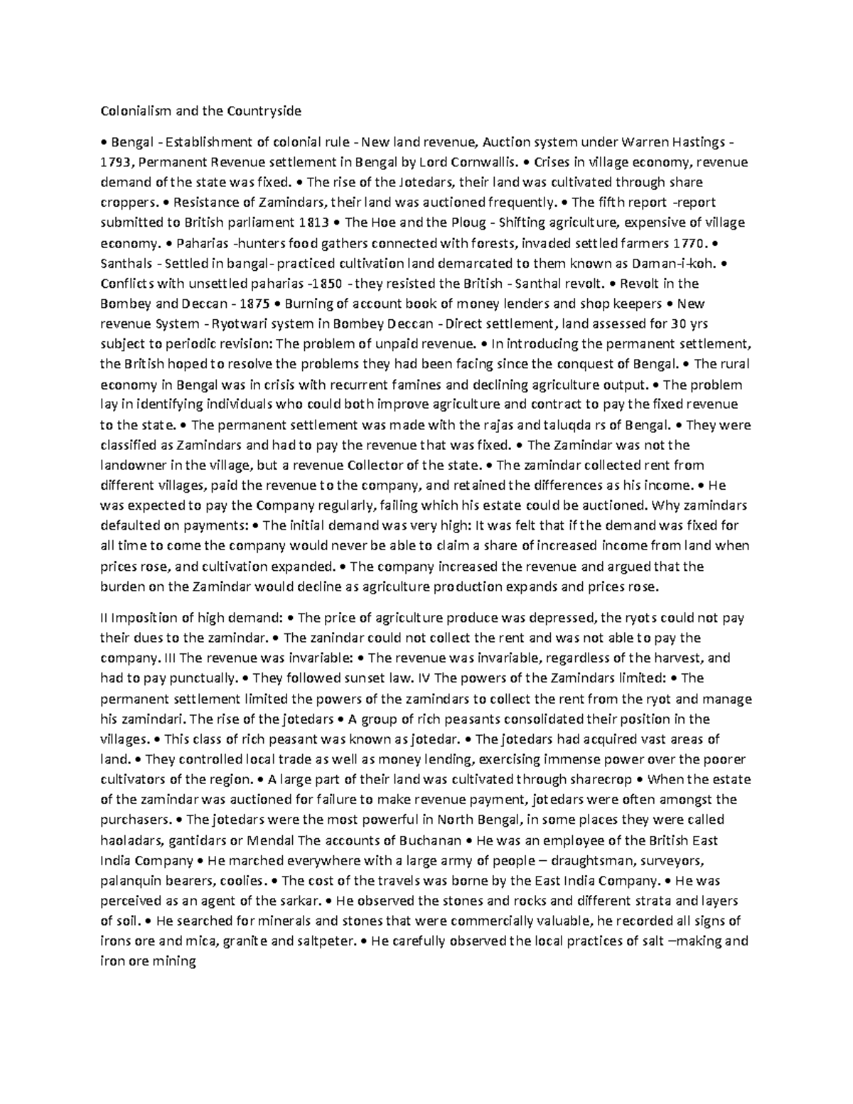 Colonialism and the Countryside - Colonialism and the Countryside ...