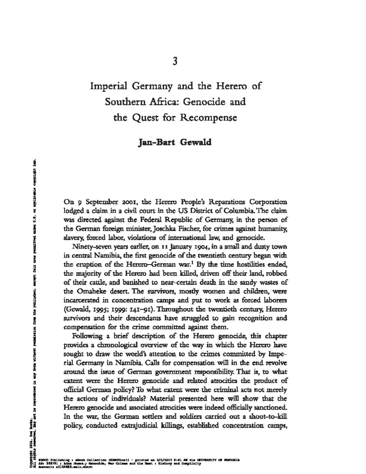 Genocide - notes - GES 210 - Studocu