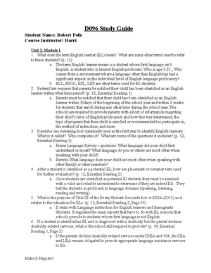 Task 2 D096 - Task 3, Passed first attempt. - Arlene Wilson D Task 2 ...