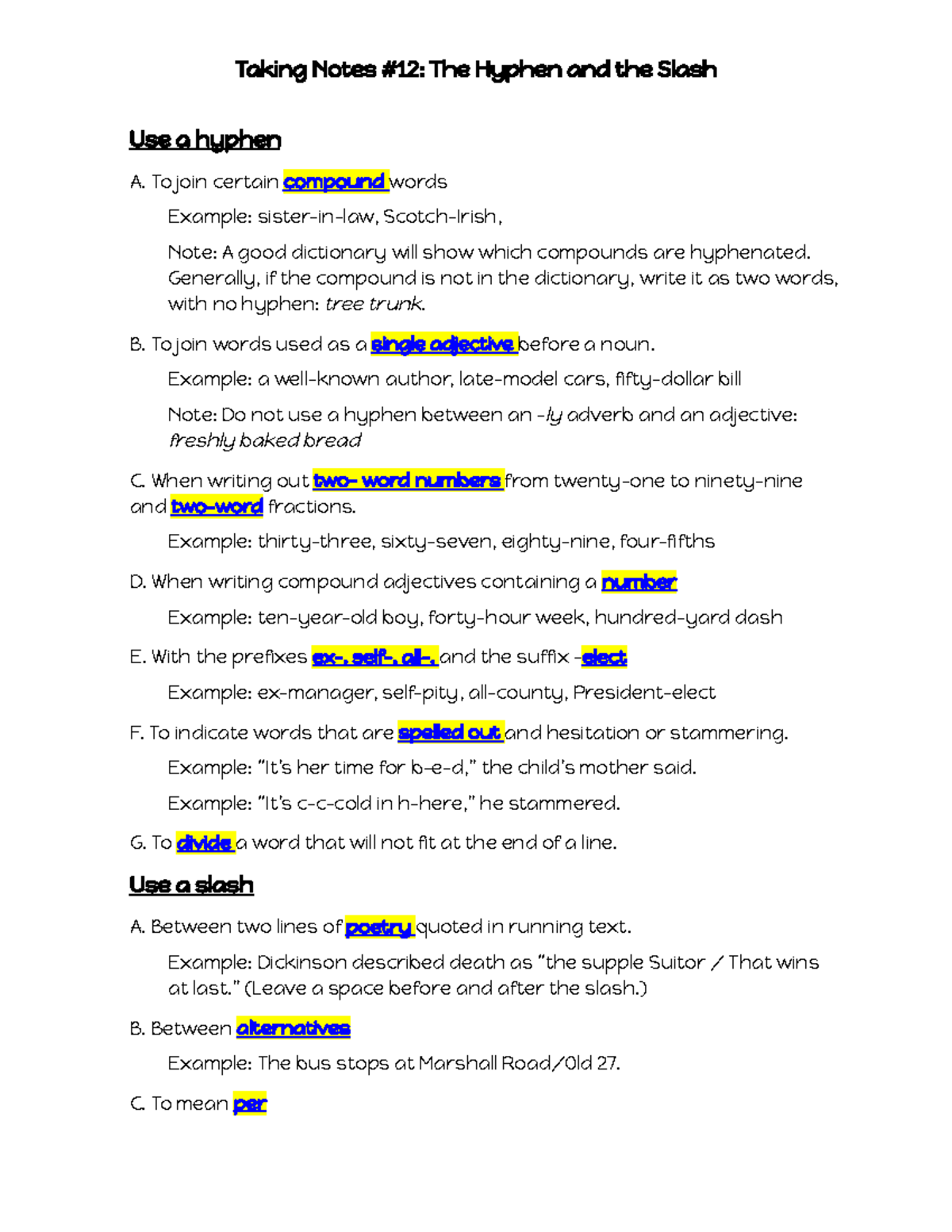 Keira Alberts - Taking Notes #12 - Taking Notes #12: The Hyphen and the ...