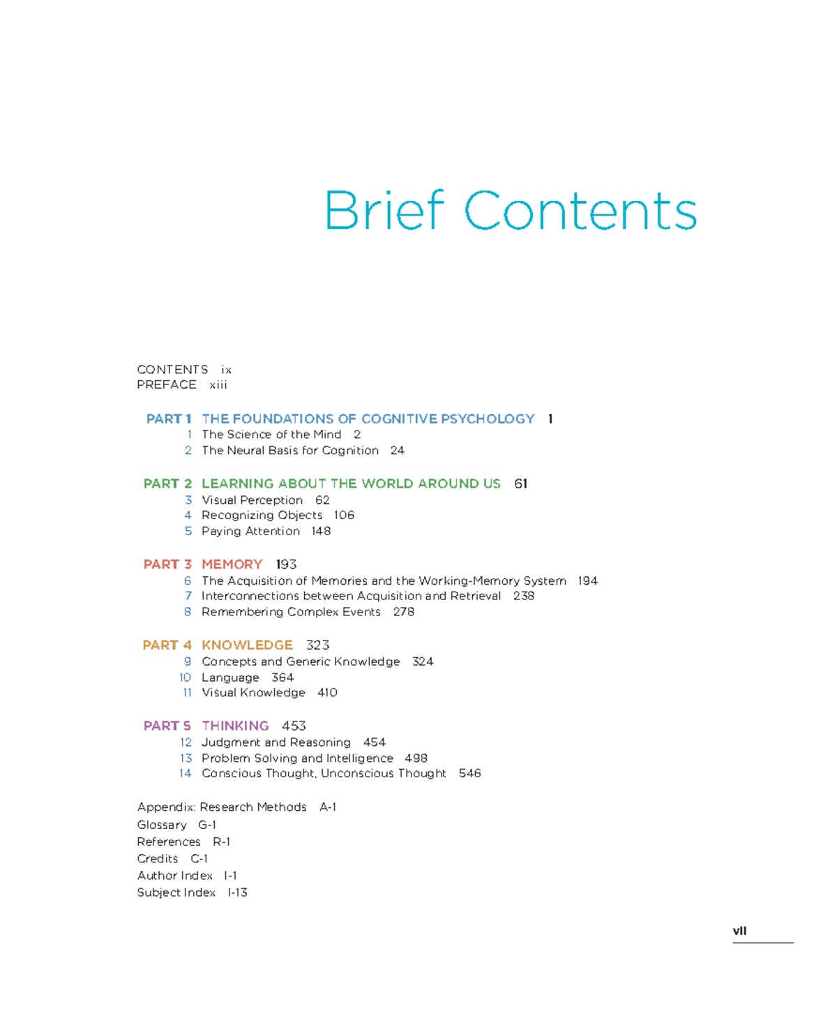 6-10 - werfwrfe - vii Brief Contents CONTENTSix - PART 1 THE ...