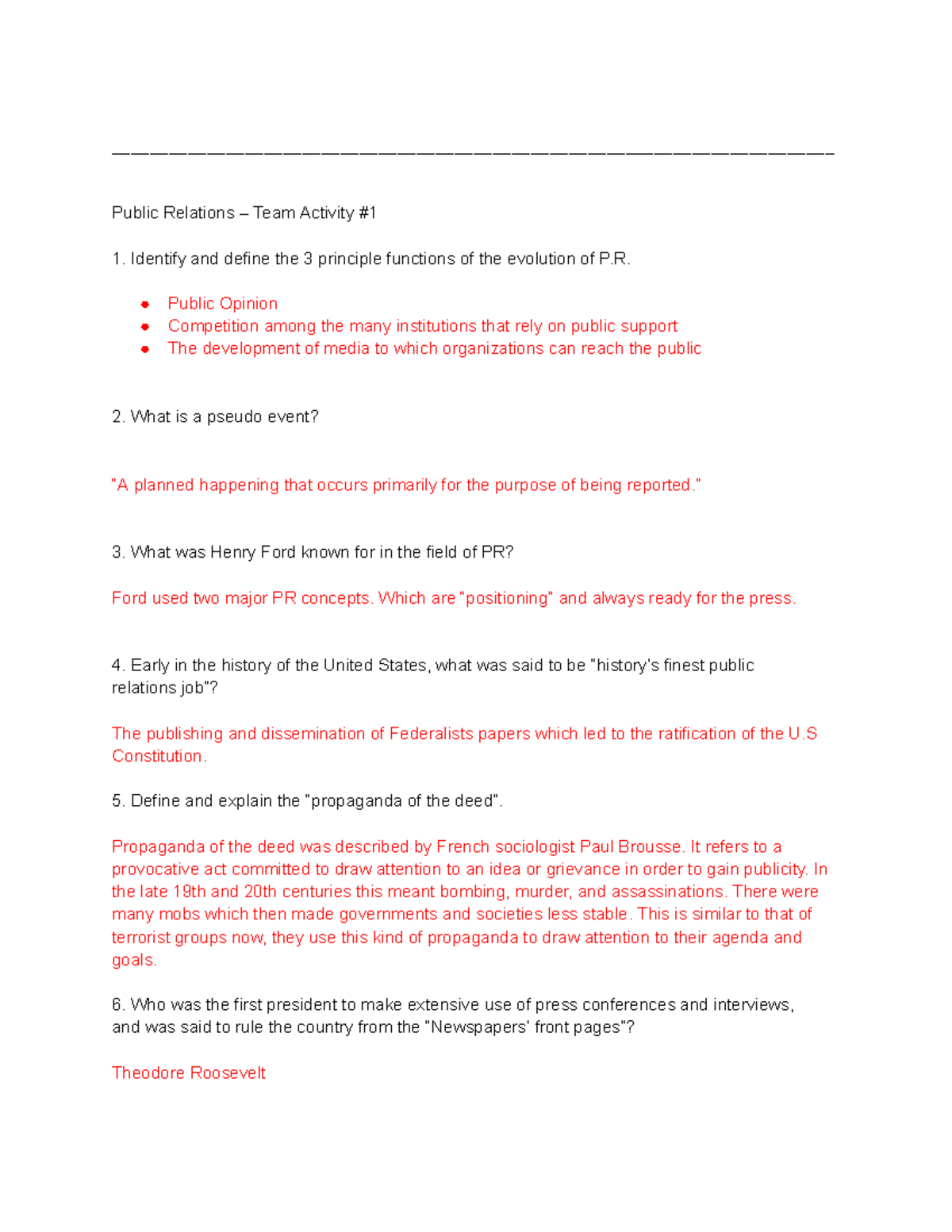 PR Case Study 1 - Case studies, helpful for exams and practice material ...