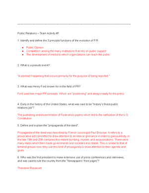 PR Case study 2 - Case studies, helpful for exams and practice material ...